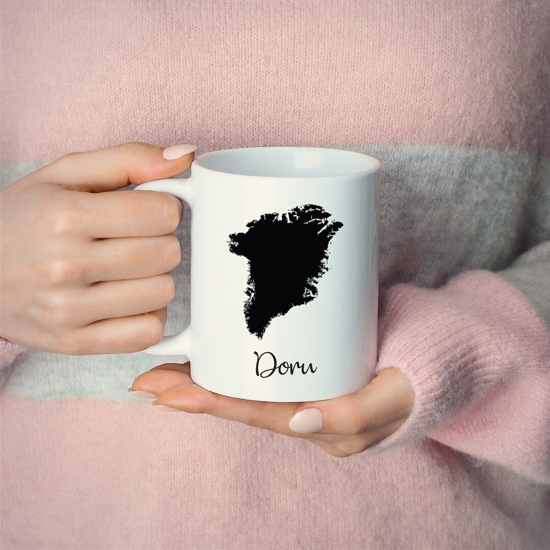 Greenland Mug Travel Map Hometown Moving Gift - Etsy