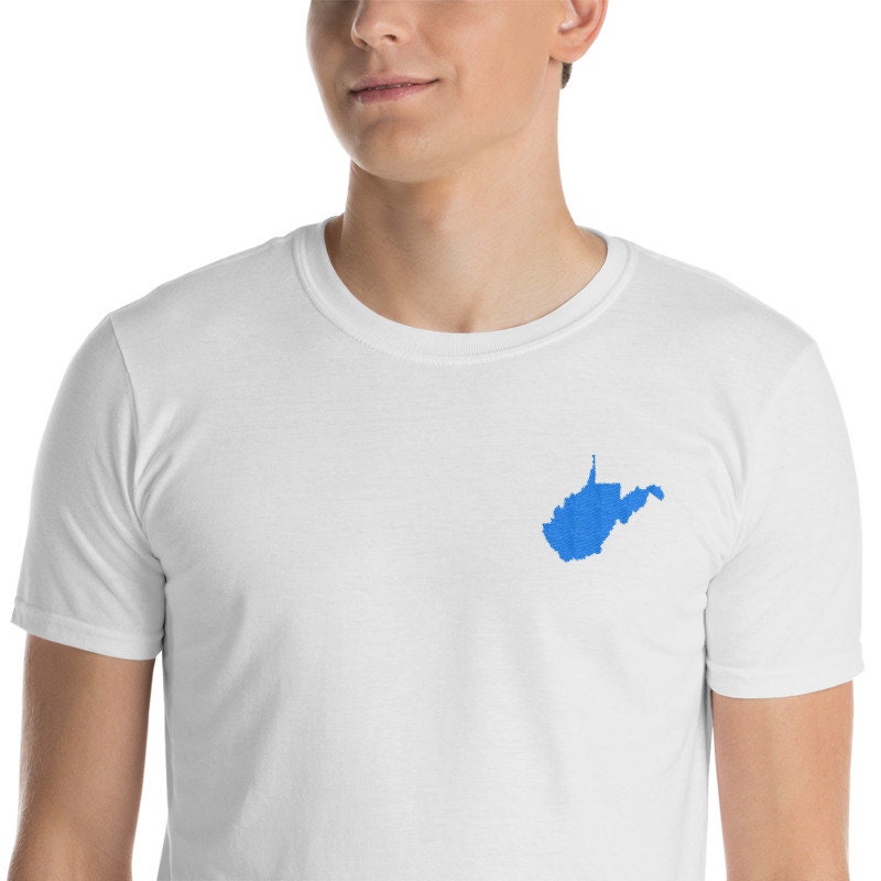 West Virginia Shirt Home State Embroidered Map - Etsy