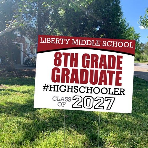 8th Grade Graduation Yard Sign Wire Stake Incl. Senior 2023 - Etsy