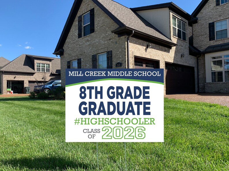 8th Grade Graduation Yard Sign Wire Stake Incl. Senior 2022 - Etsy