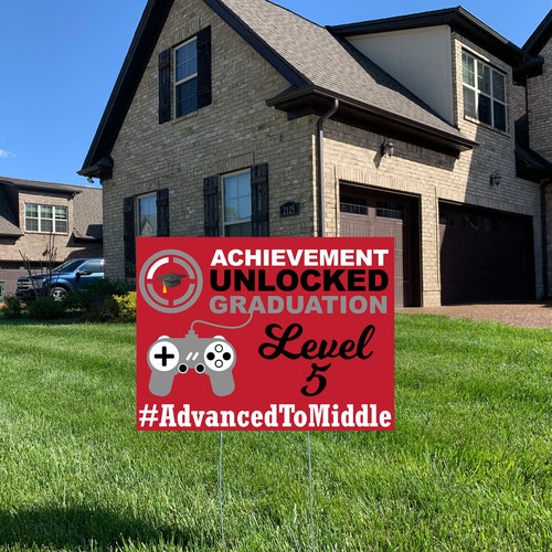 5th Grade Sign 5th Grade Graduation Yard Sign Video Gamer - Etsy