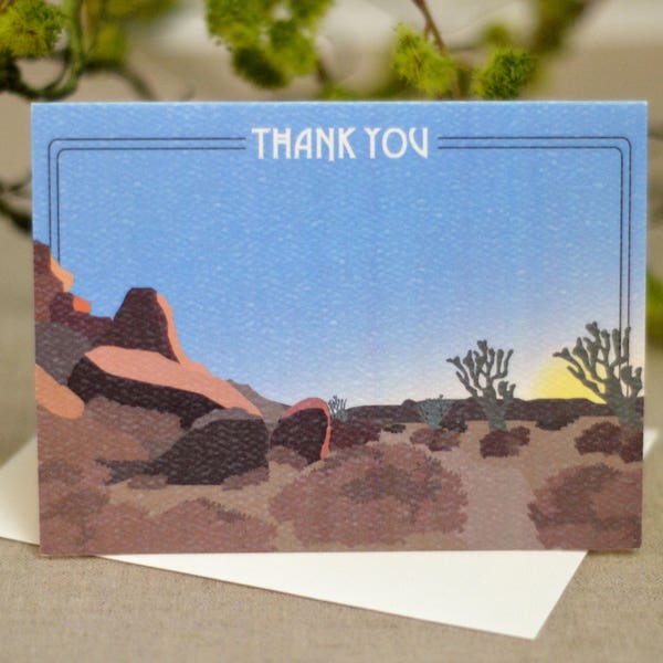 Landscape Thank You Card - Etsy