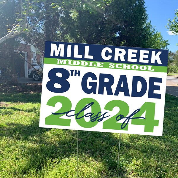 Middle School Graduation Yard Sign - Etsy