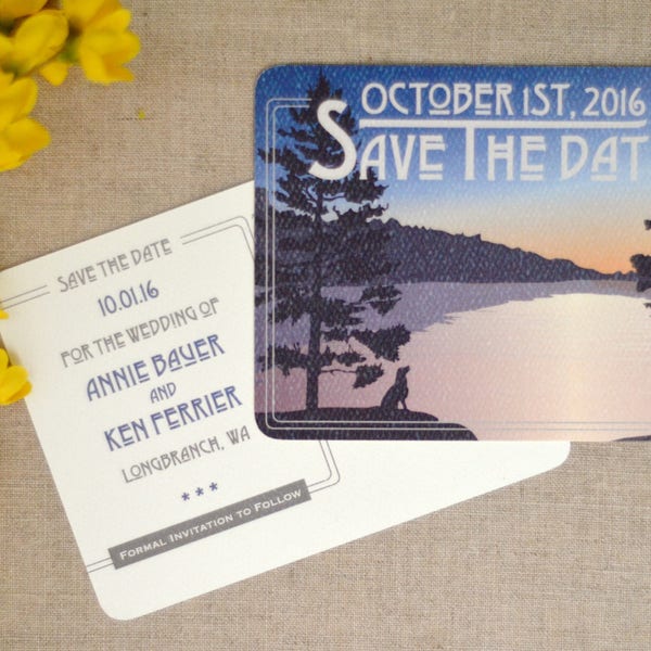 River Save the Date - Etsy