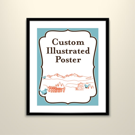 Custom Illustrated Poster | Etsy