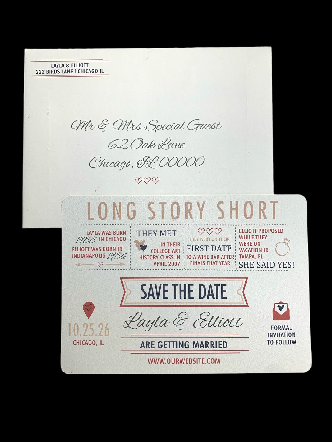 Long Story Short Save the Date Invites Love Story Save the Date Cards ...