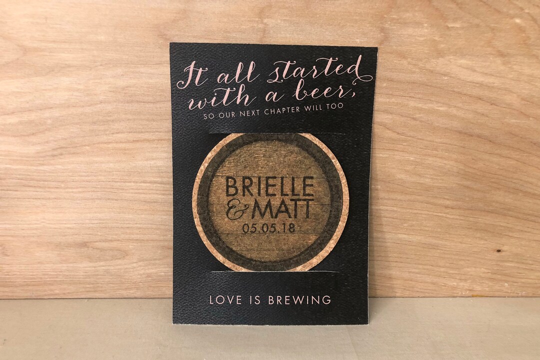 Beer Wedding Invitations, Coaster Wedding Invite, Brewery Party Favors ...