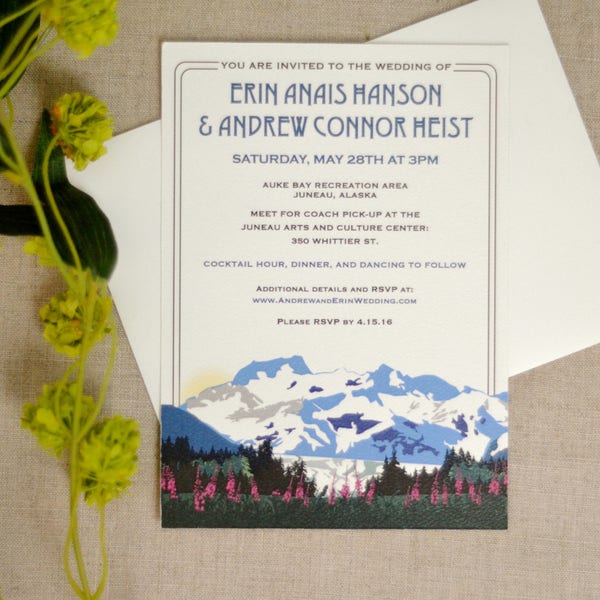 Wedding Invitation Landscape - Etsy