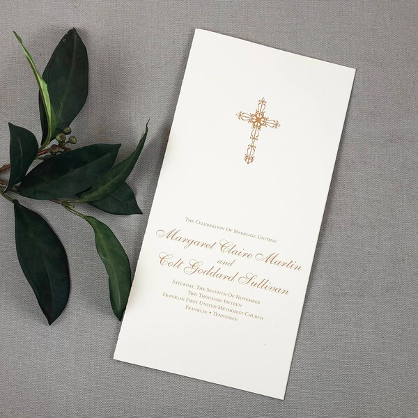 Christian Wedding Ceremony Program - Etsy