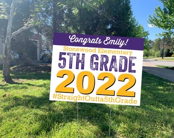 5th Grade Graduation Sign | Etsy