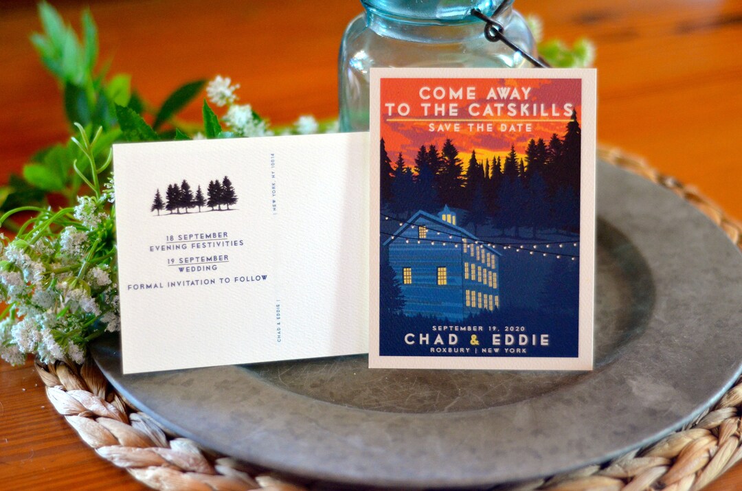 Personalized Postcard Wedding Invitation, Save the Date Postcardcustom ...