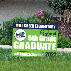 5th Grade Grad Sign Custom Sign Senior 2022 Graduation Yard - Etsy