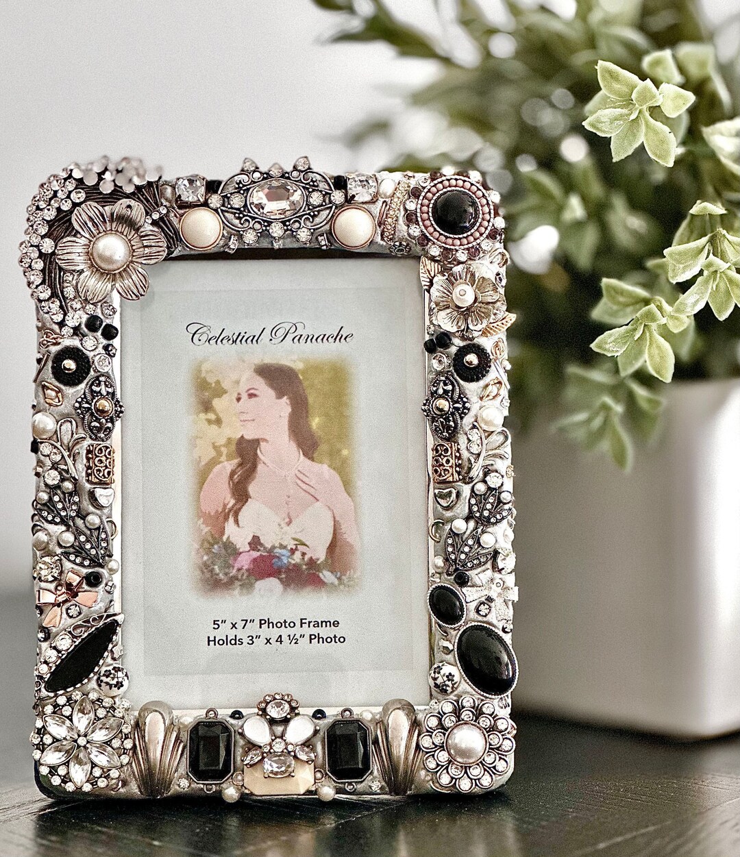 Vintage Jeweled Picture Frame night at the Opera - Etsy
