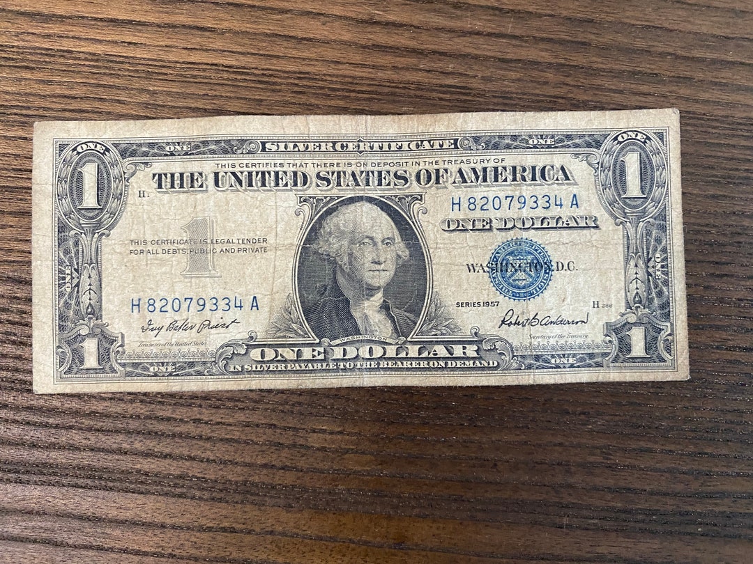 1957 1.00 Silver Certificate - Small Size Notes - Antique Note - US ...