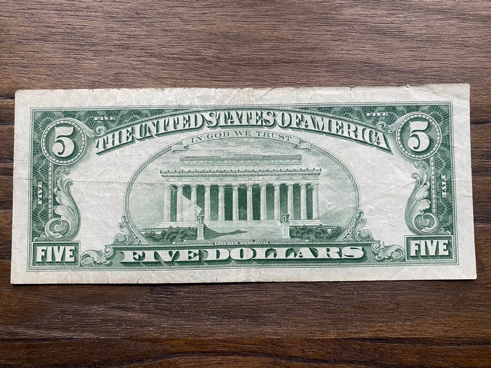 1963 5.00 Antique Red Seal Antique Note US Small Notes Obsolete Notes ...