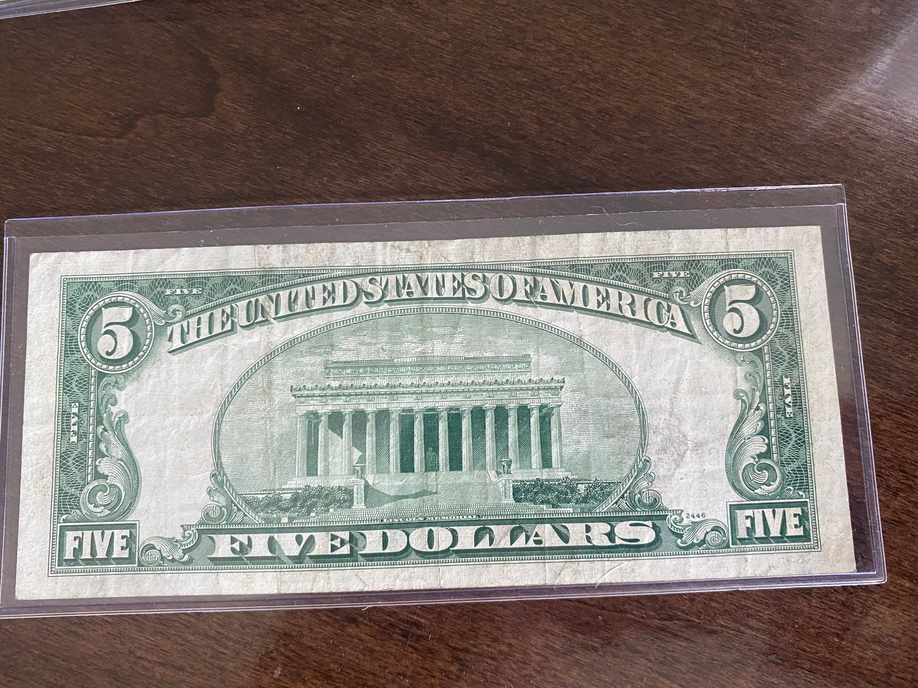 1953 5.00 Antique Red Seal Antique Note US Small Notes Obsolete Notes ...