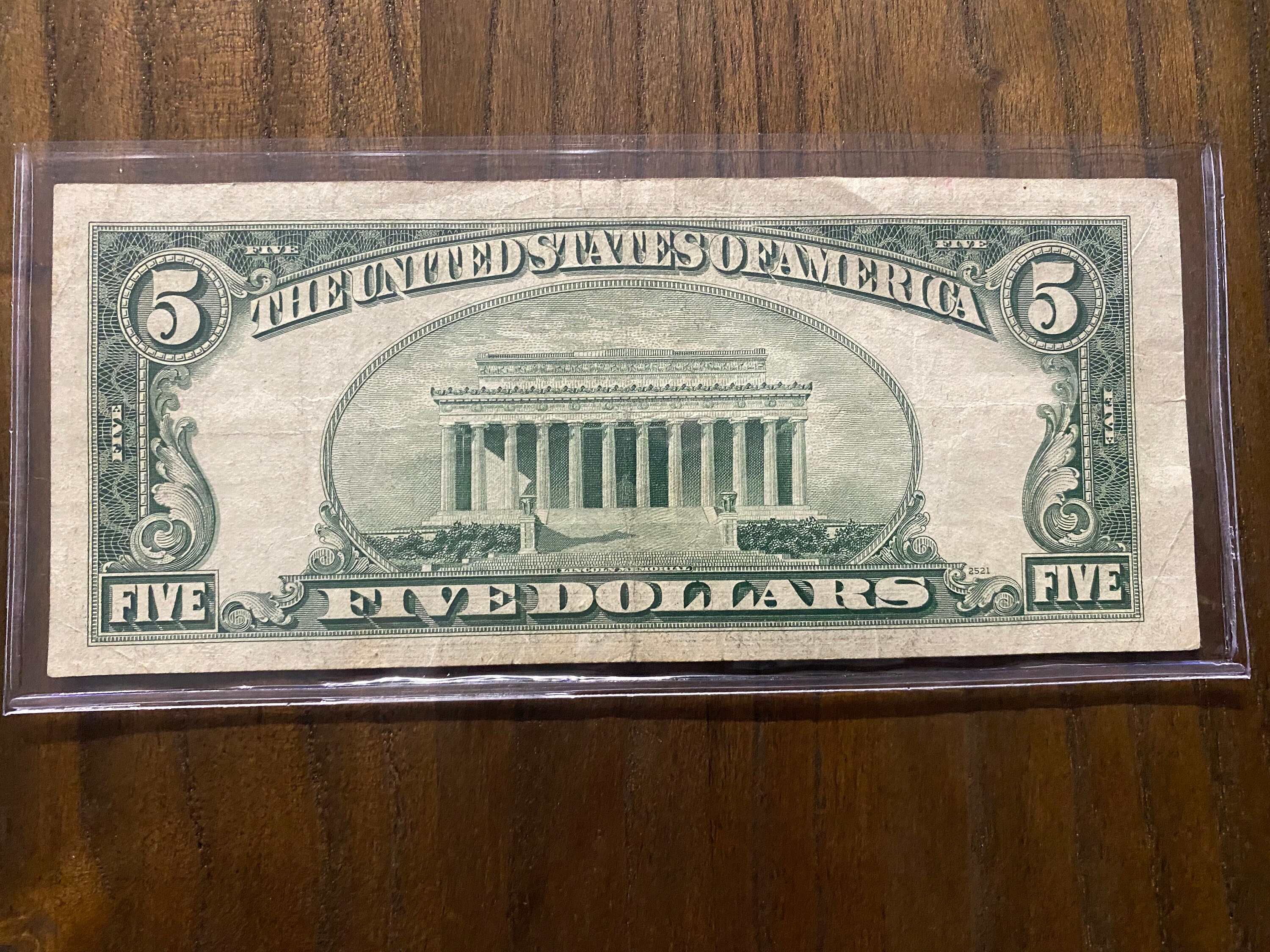 1953 5.00 Red Seal US Note - Small Size Notes - Antique Note - US Small ...