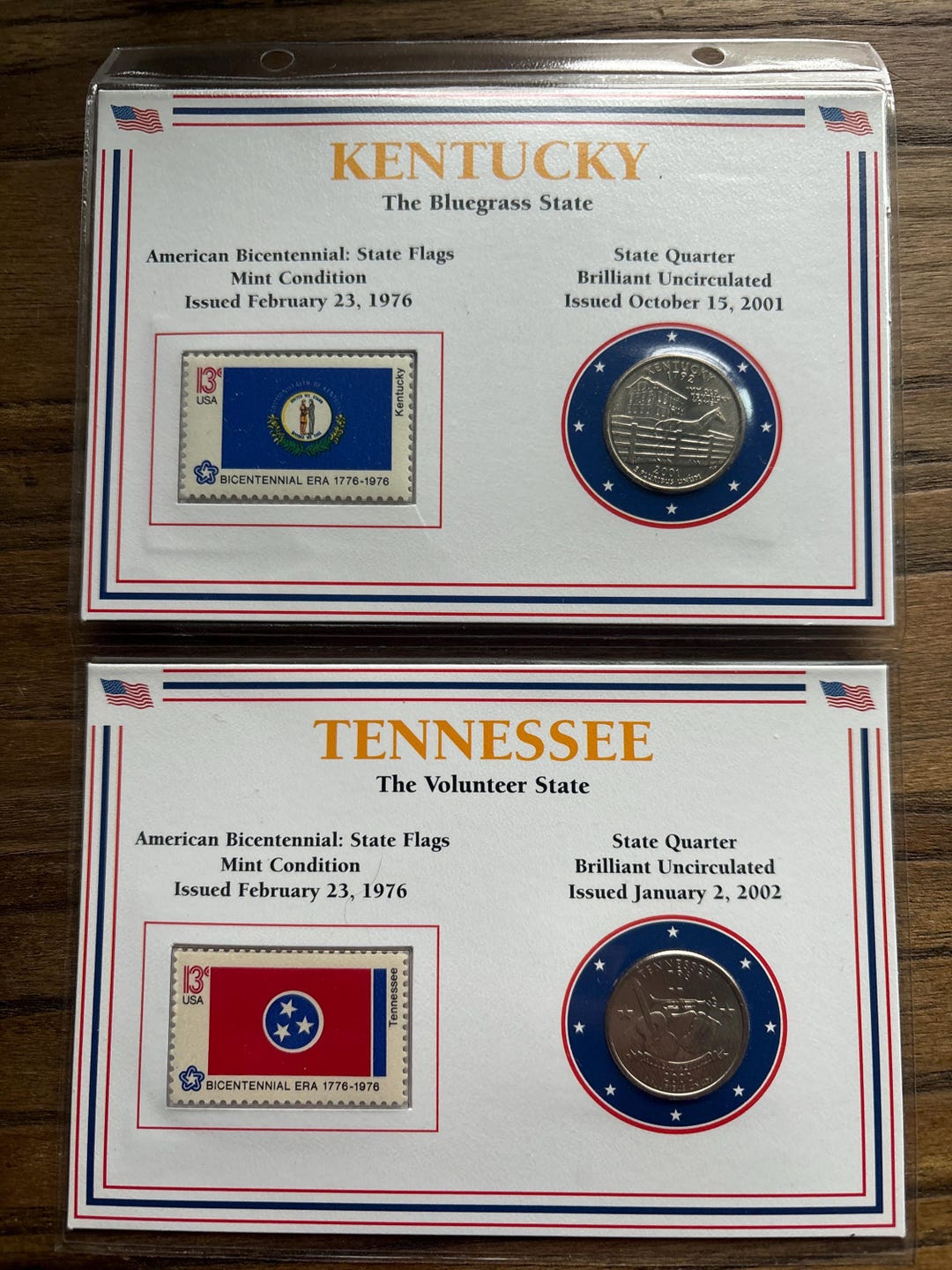 Kentucky and Tennessee Stamp Combination - PCS Stamps and Coins - 1999 ...