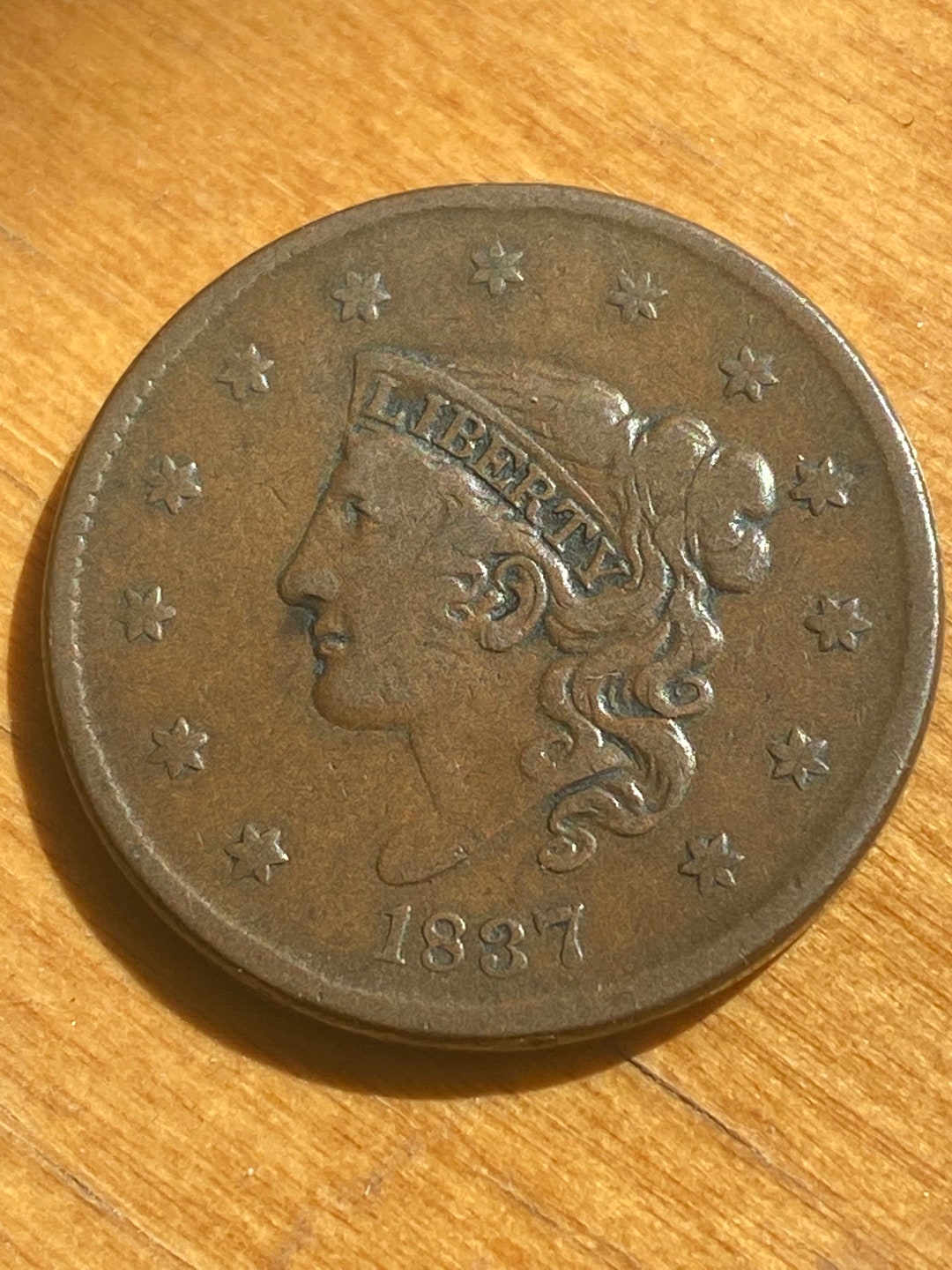1837 Large Cent Gorgeous and Obsolete Coin Circulated - Etsy