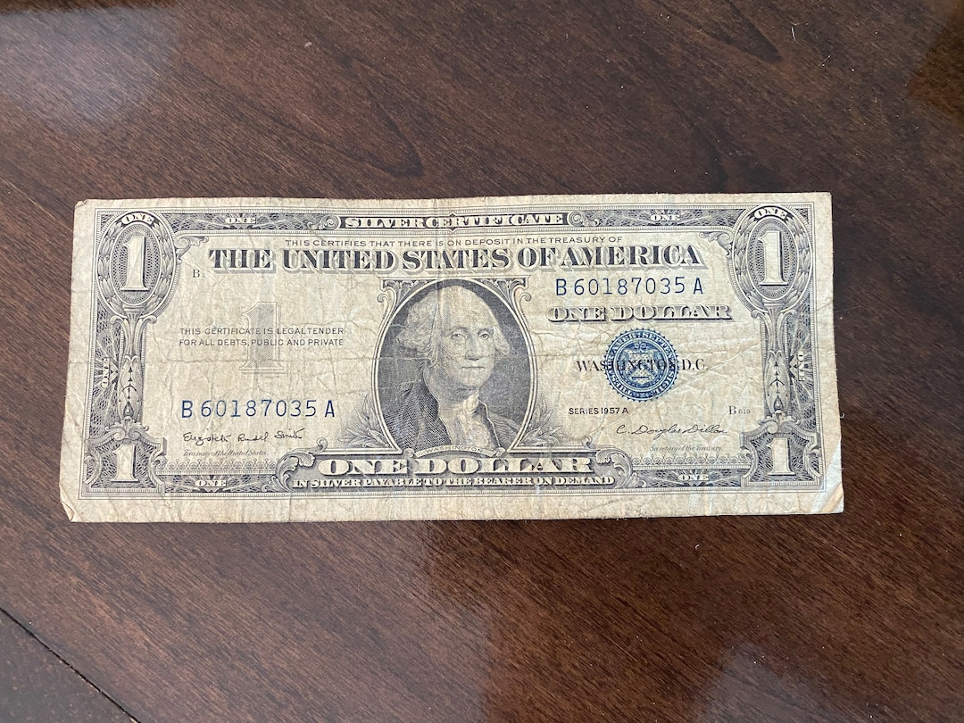 1957 1.00 Silver Certificate - Antique Note - US Small Notes - Obsolete ...