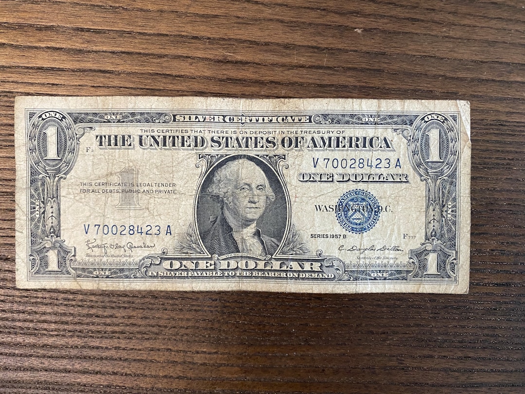 1957 1.00 Silver Certificate - Small Size Notes - Antique Note - US ...