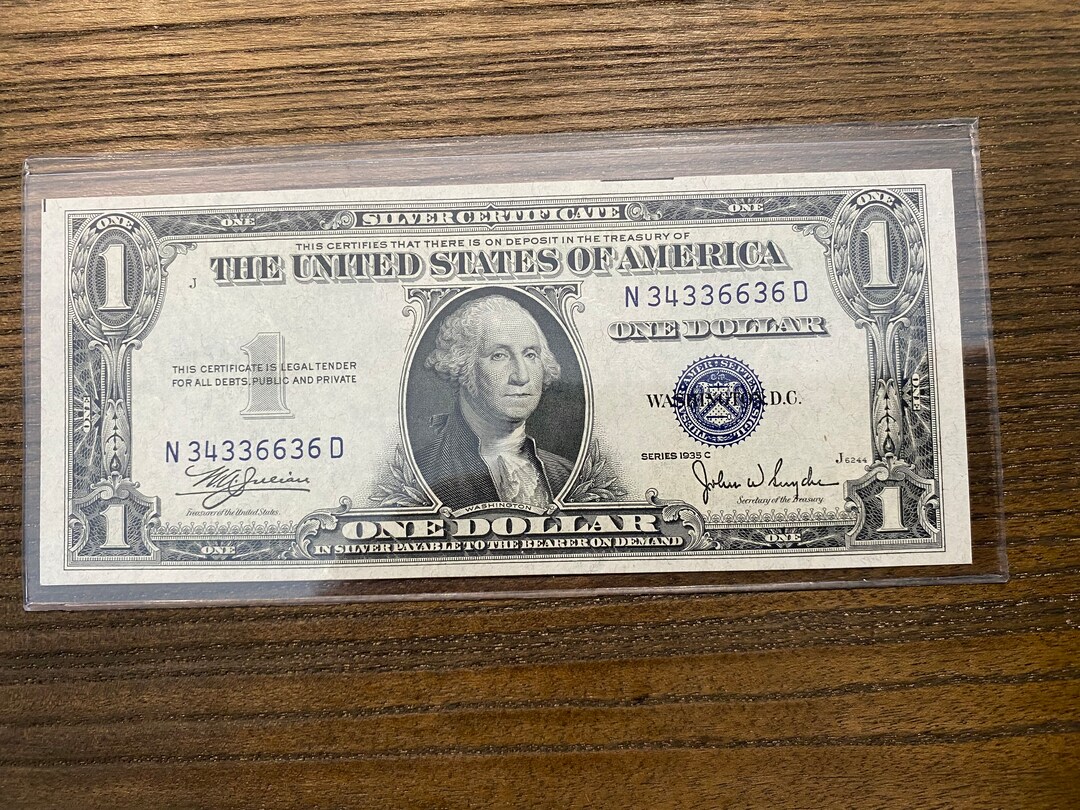 1935 1.00 Silver Certificate - Small Size Notes - Antique Note - US ...