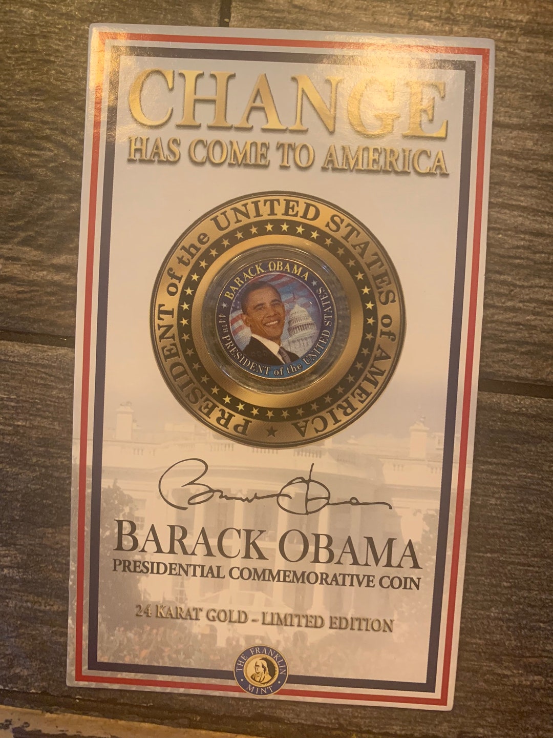 24 Karat Limited Edition Presidential Commemorative Coin- Barack Obama - Collectible Coins - US ...