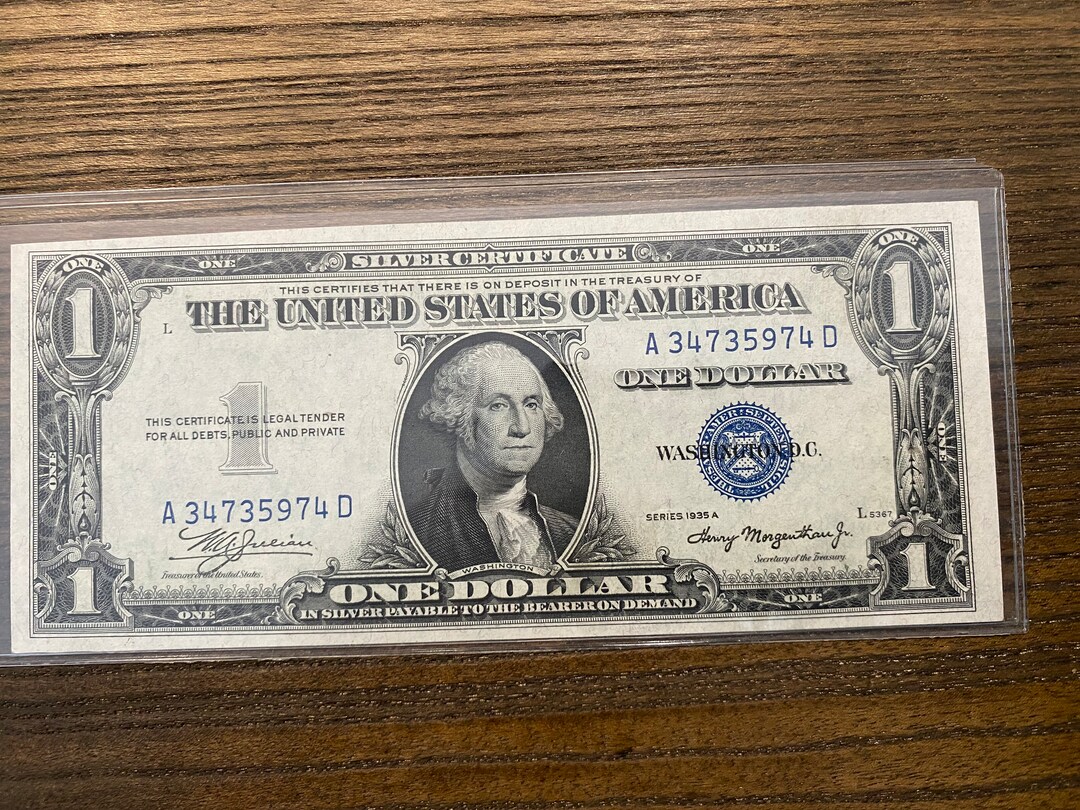 1935 1.00 Silver Certificate - Small Size Notes - Antique Note - US ...