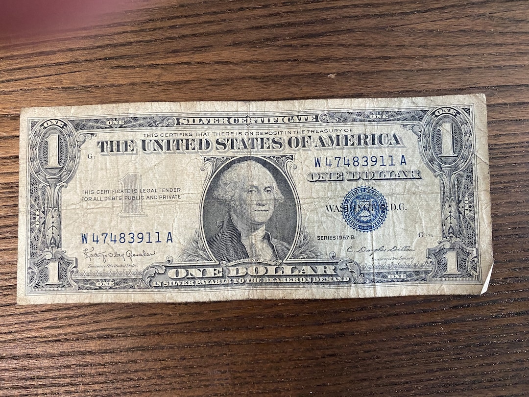 1957 1.00 Silver Certificate - Small Size Notes - Antique Note - US ...