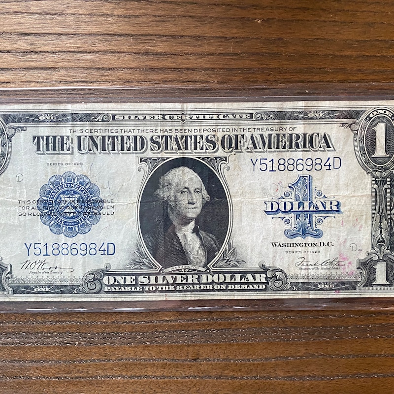 Silver Certificate Dollar Bill - Etsy