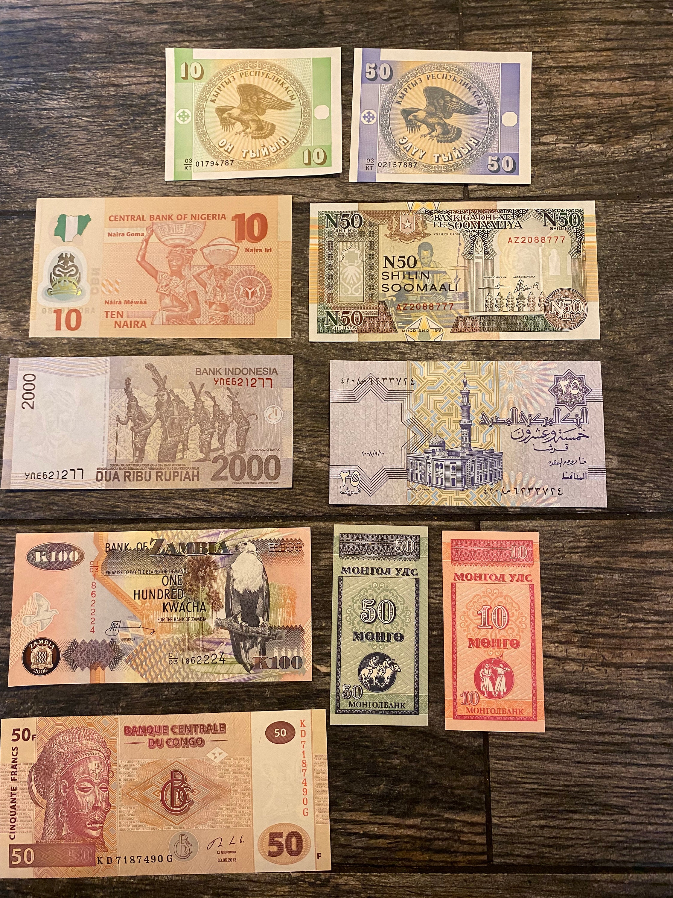 10 World Notes From Around the World Foreign Notes - Etsy