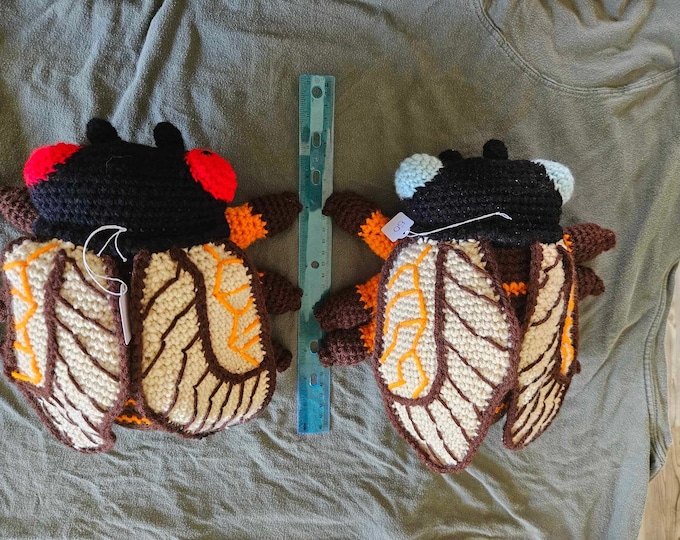 Crochet Cicada, Crochet Cicada Plushie , Crochet Insect, Cicada Plushie ...