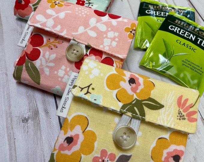 Tea Wallet, Tea Bag Pouch, Tea Bag Case, Tea Pouch, Tea Bag Holder - Etsy