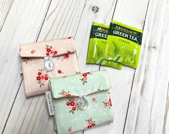 Tea Wallet, Tea Bag Pouch, Tea Bag Case, Tea Pouch, Tea Bag Holder - Etsy