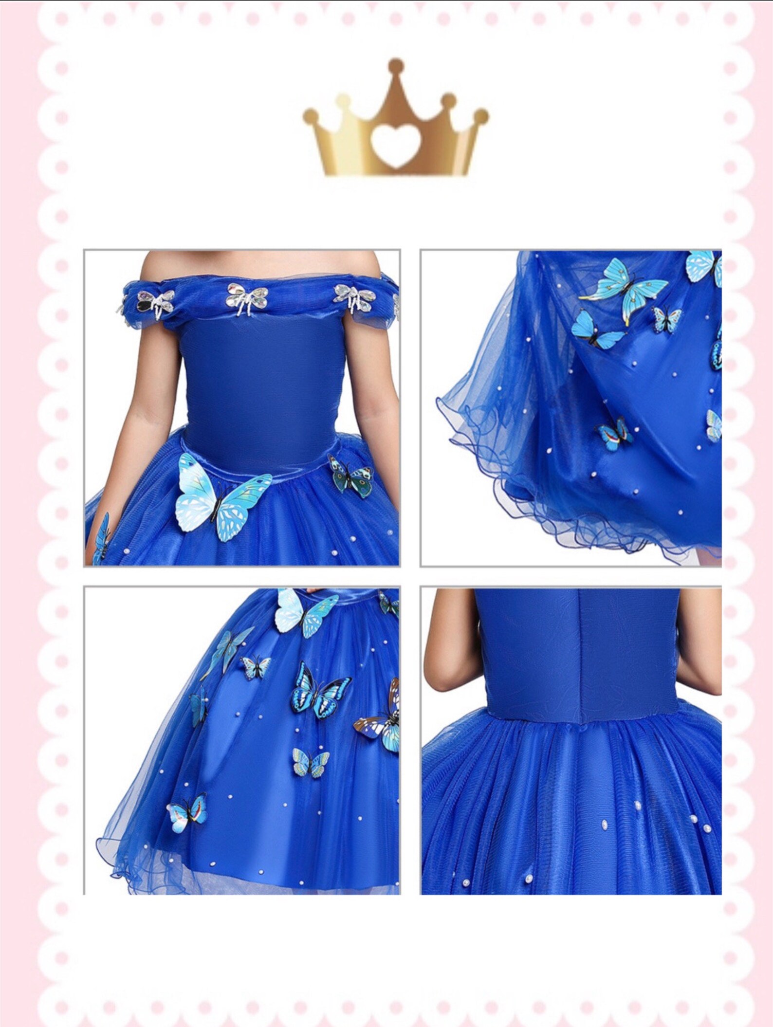 Cinderella Princess Blue Dress Costume Set, Halloween Costume ...