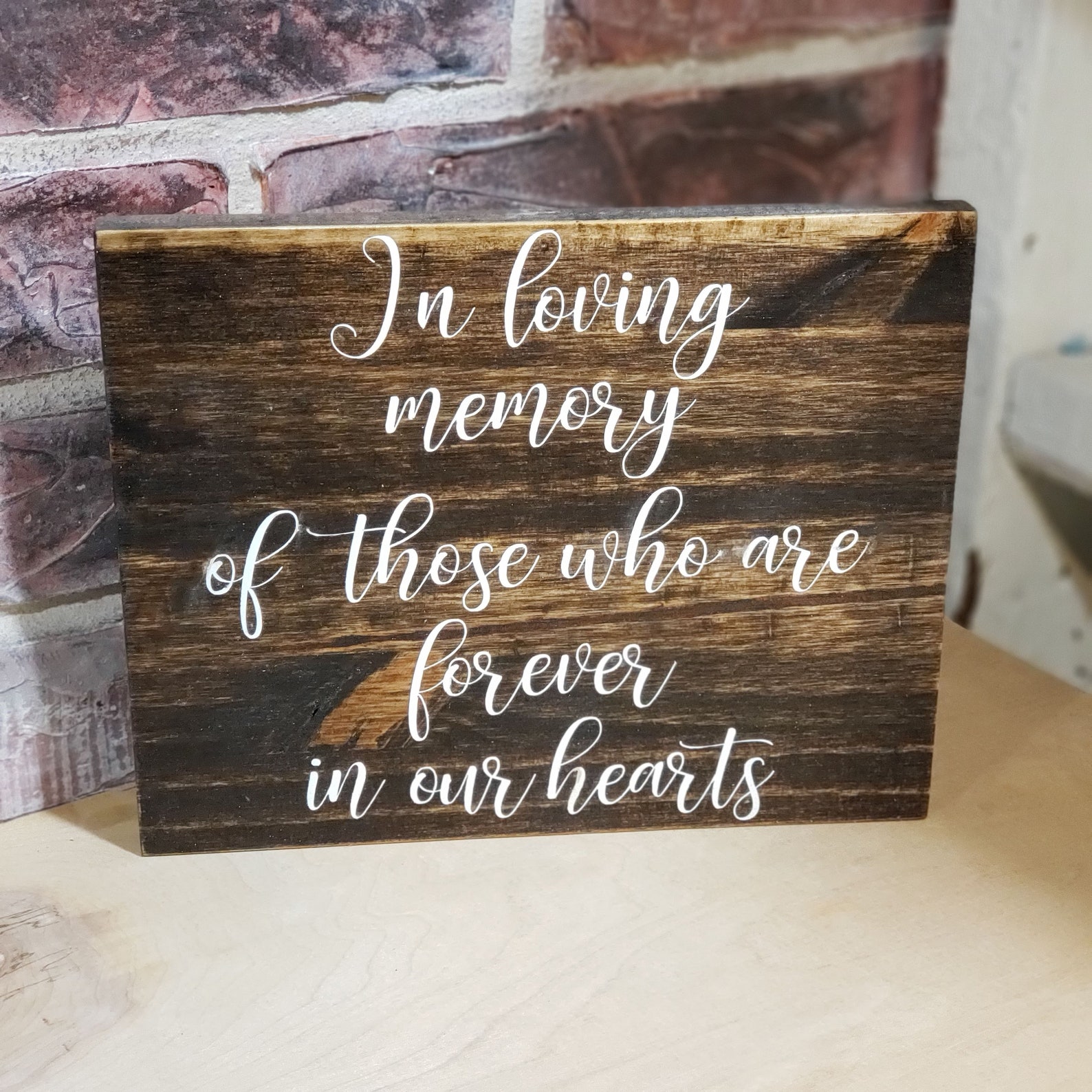 Wedding Sign in Memory Memorial Wood Sign Rustic - Etsy