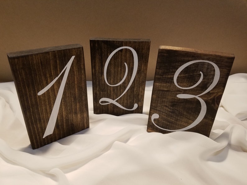 Wood Table Numbers Rustic Table Numbers Wedding Party - Etsy