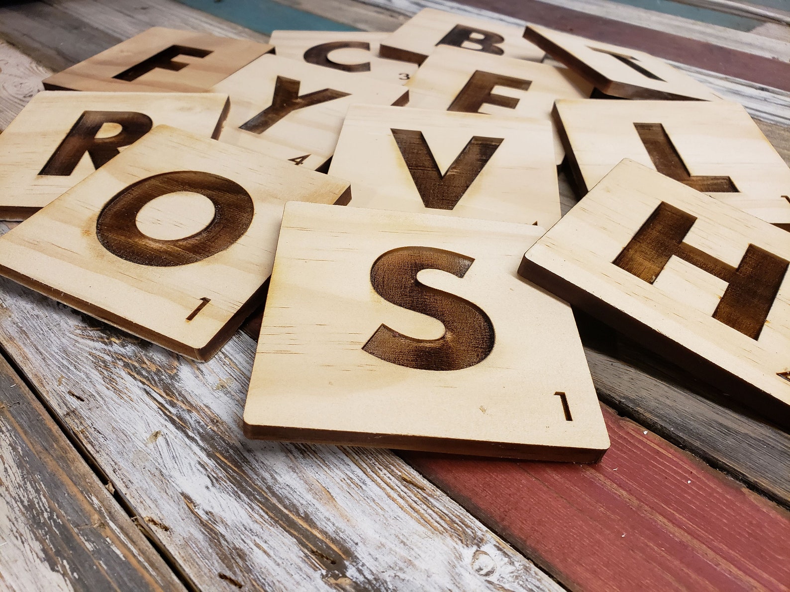 Engraved Scrabble Tiles Large Scrabble Letters Scrabble Wall - Etsy