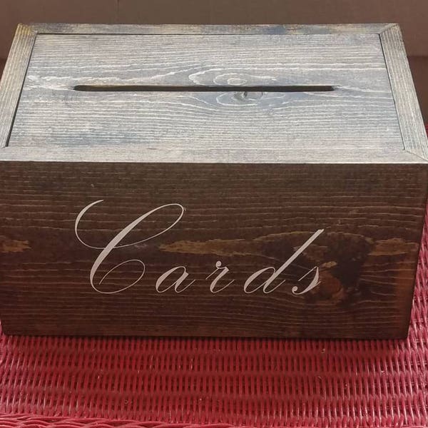 Rustic Card Box - Etsy