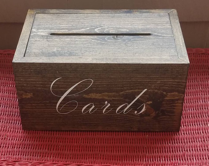 Wood Card Box With Cover for Wedding Graduation Party - Etsy