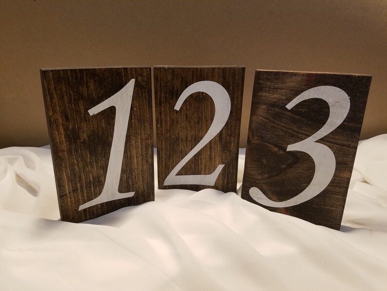 Wood Table Numbers Rustic Table Numbers Wedding Party - Etsy