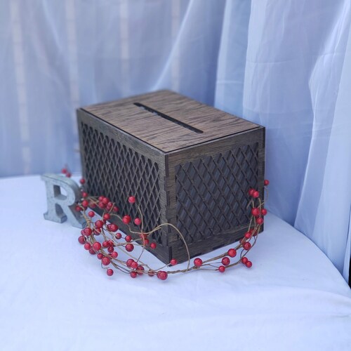 Elegant Wood and Acrylic Card Box for Weddings Graduations - Etsy