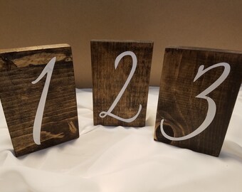 Wood Table Numbers, Rustic Table Numbers, Wedding, Party - Etsy
