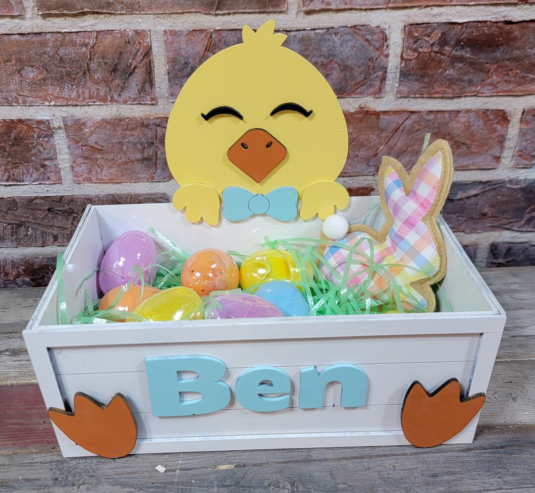 Easter Box Chick Svg Laser Cut File - Etsy