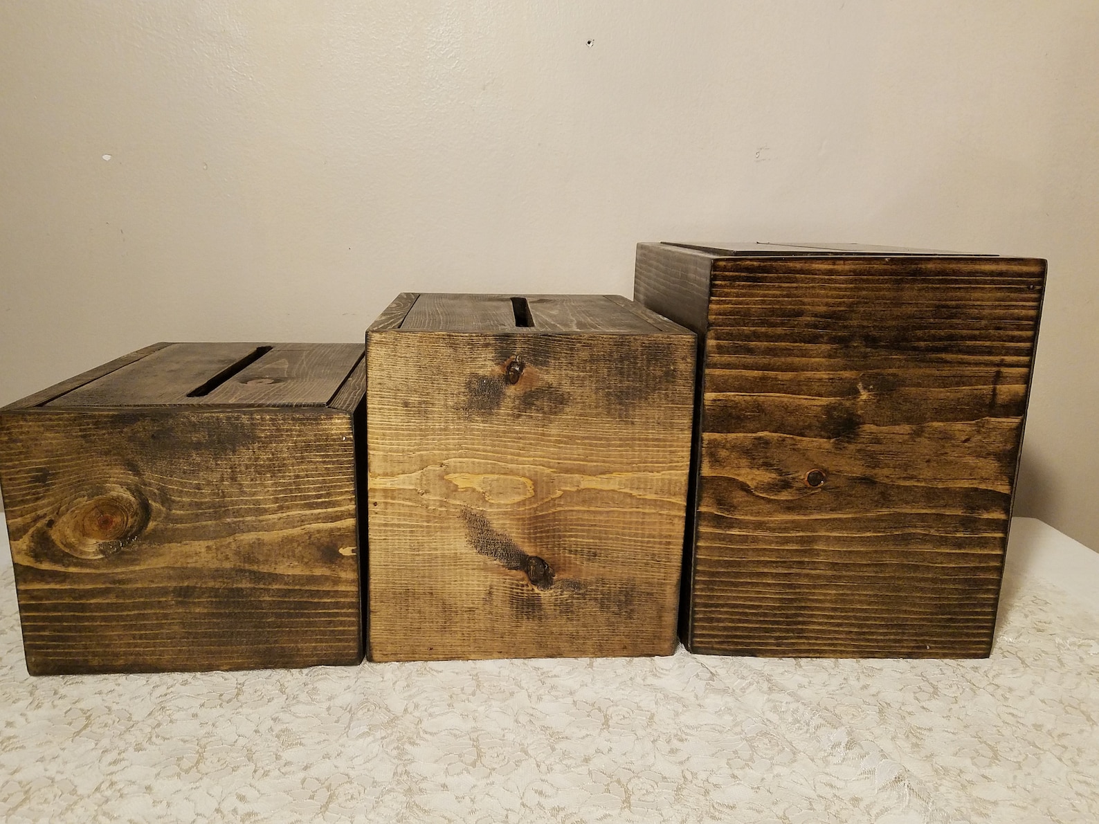 Locking Wood Card Box for Wedding Graduation Party Shower - Etsy