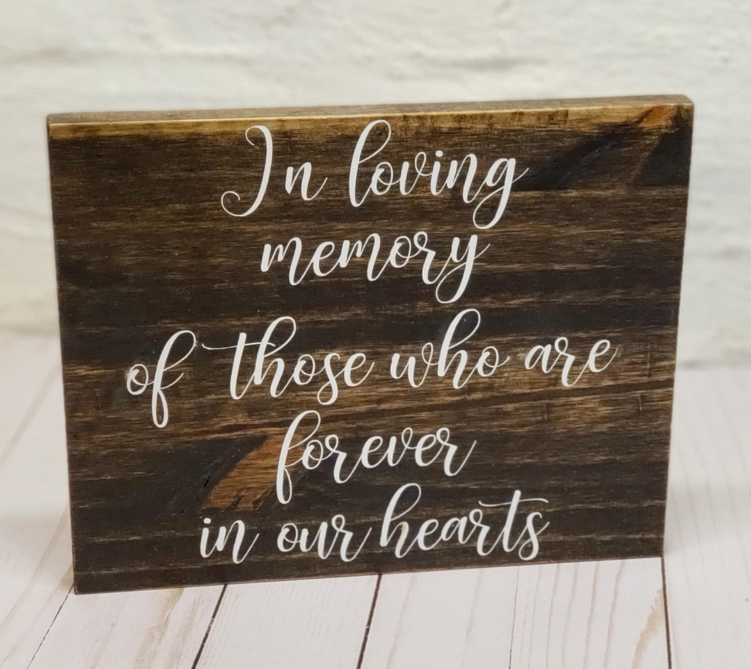 Wedding Sign in Memory Memorial Wood Sign Rustic - Etsy