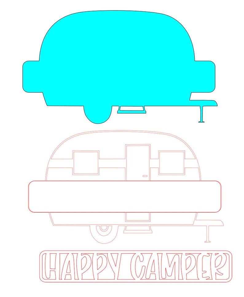 Happy Camper Laser Cut File Camping Sign - Etsy