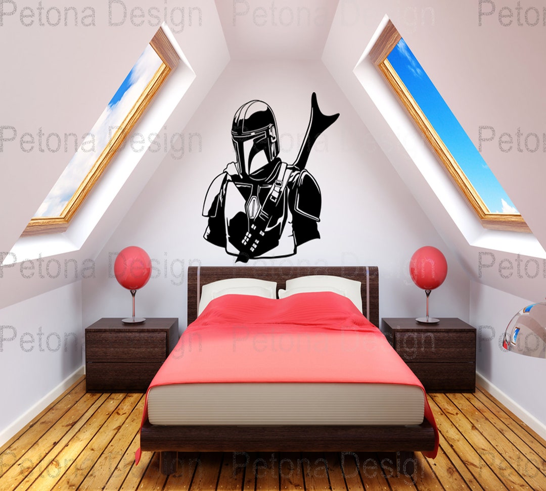 Mandalorian Mando room Wall Art Big Mural Sticker Decal - Etsy.de