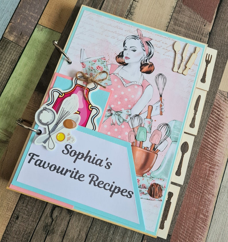 Personalized Recipe Book, Recipe Binder, Recipe Cards, Scrapbook Recipe ...