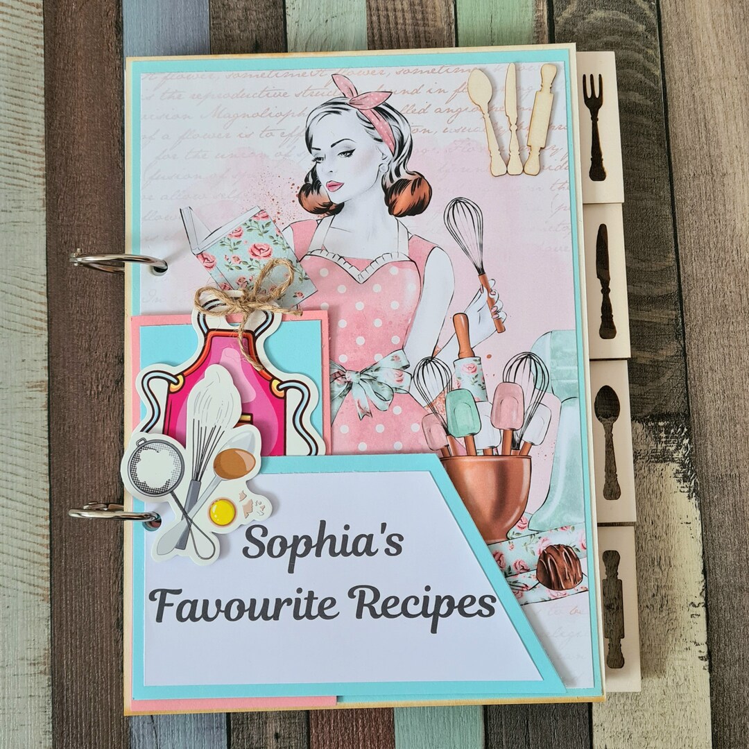Personalized Recipe Book, Recipe Binder, Recipe Cards, Scrapbook Recipe ...